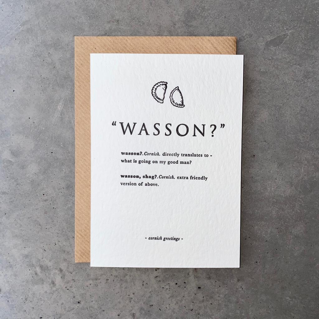 Cornish 'Wasson' Definition | Pasty Postcard Print – Ynk Paper + Press